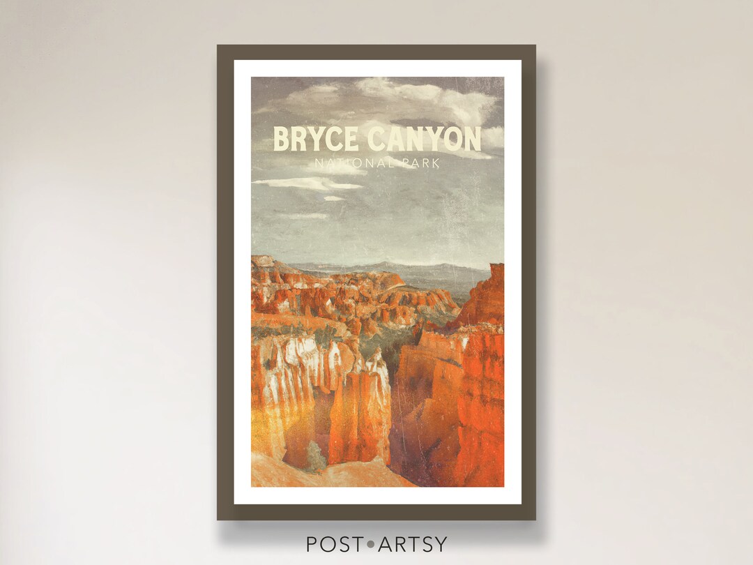 Vintage Bryce Canyon Poster National Park Print Vintage - Etsy