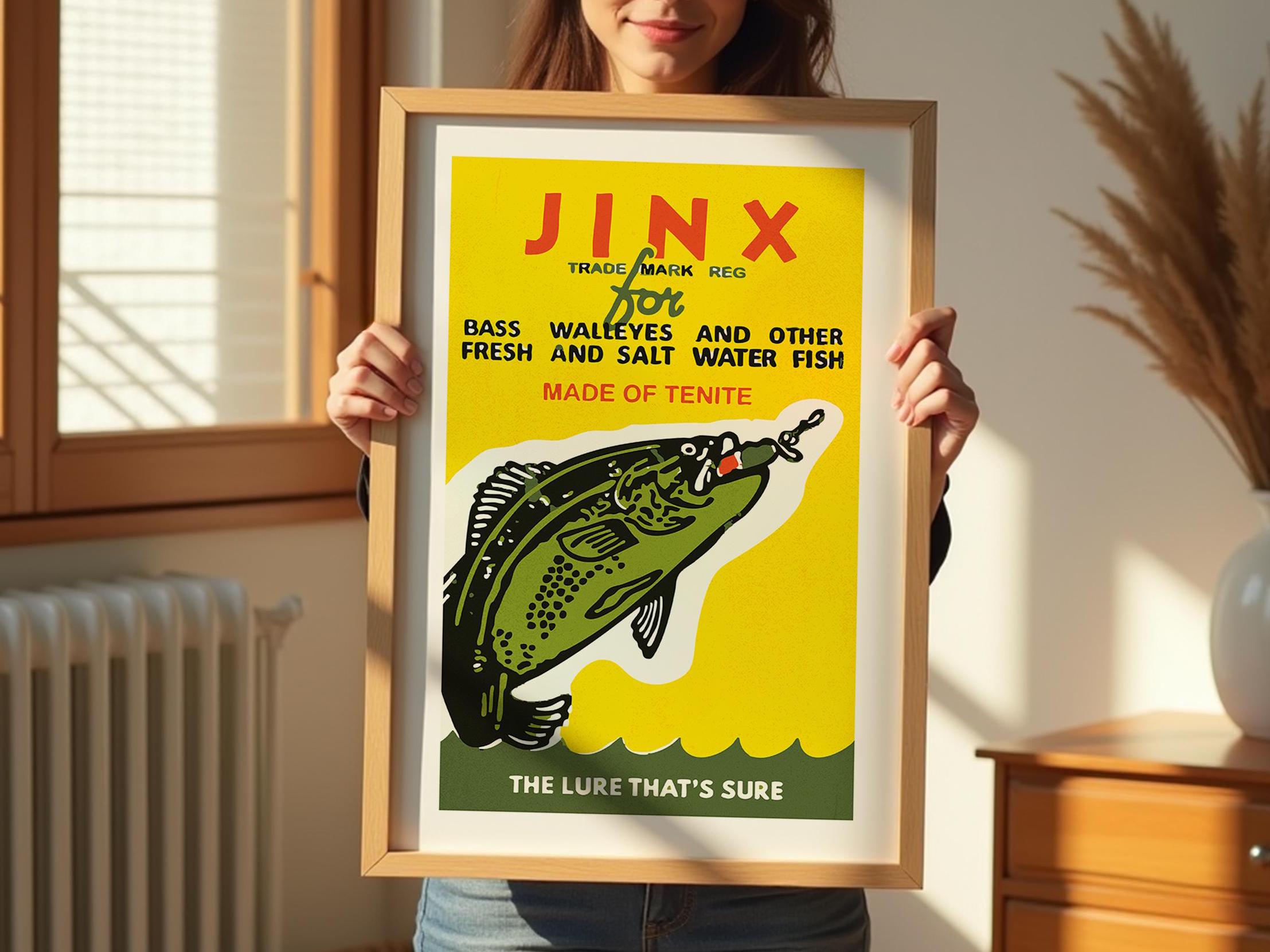Retro Fishing Lure Prints Fishing Art Poster Set of 2 Fishing Wall ...