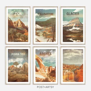 National Park Poster Set Mix and Match National Park Travel Prints ...