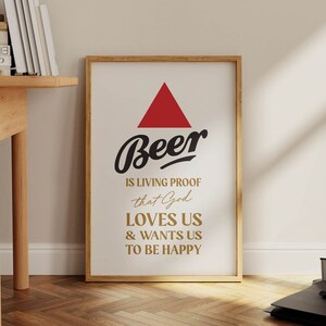 Beer Quote Print Bar Wall Art Beer Art Bar Decor Beer Bar Cart Poster ...