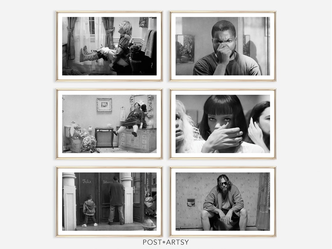 Movie Scenes Bathroom Art Poster Set Mix Match Bathroom - Etsy