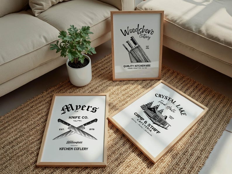 Killer Kitchen Art Horror Movie Prints Set of 5 Mix + Match Nightmare ...