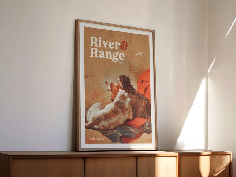 Vintage Hunting Dogs Poster, Retro Outdoorsman Art Print (11x17) - Etsy