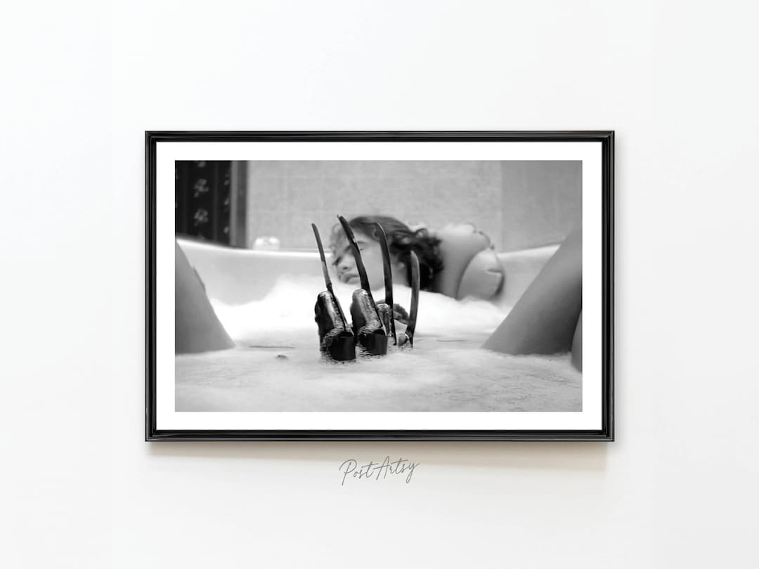 Bathroom Art Movie Poster Print Halloween Horror Film Nightmare Bathtub ...