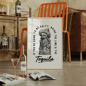Tequila Western Wall Art Tequila Bar Decor Western Tequila Print Bar ...