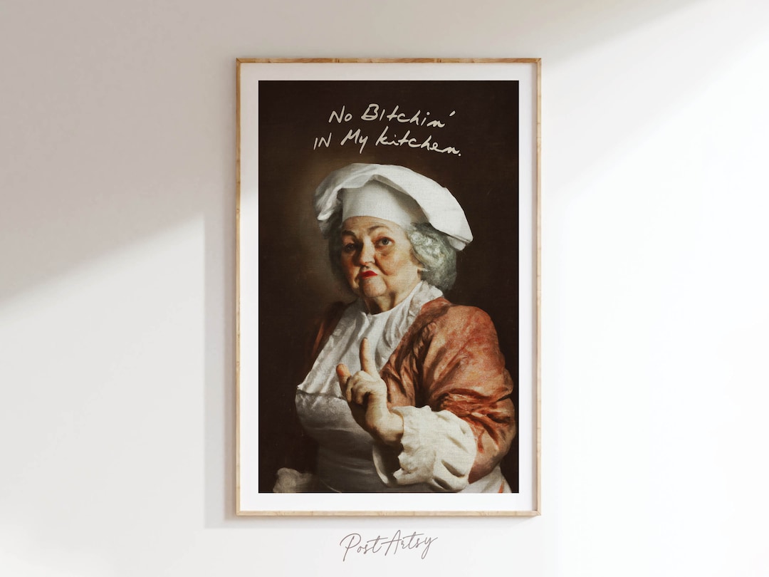 Funny Kitchen Art Wall Decor Chef Rules Vintage Style Classical ...