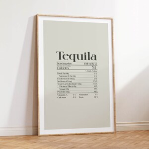 Tequila Wall Art Bar Lounge Decor Tequila Bar Print Bar Cart Poster Fun ...