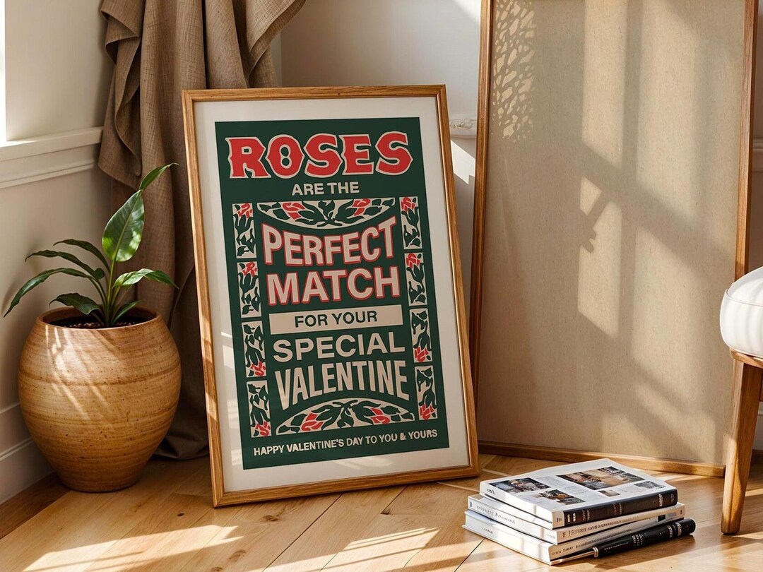 Retro Valentine's Day Art Print, Kitchen Home Decor (11x17 Inch) - Etsy