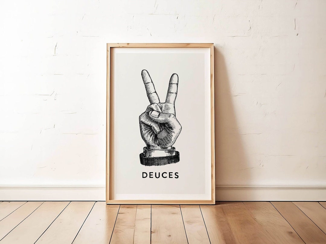Deuces Print Funny Bathroom Poster Retro Funny Bathroom Wall Digital ...