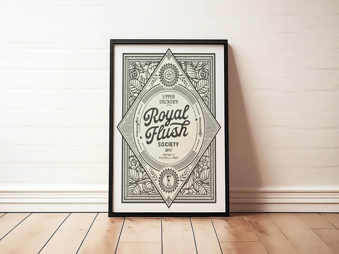 Funny Bathroom Art Poster Print Royal Flush Vintage Style Wall Art ...