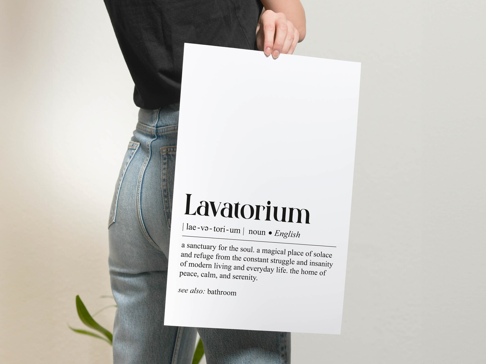 Funny Bathroom Definition Print Wall Art for Bathroom Toilet Humor ...