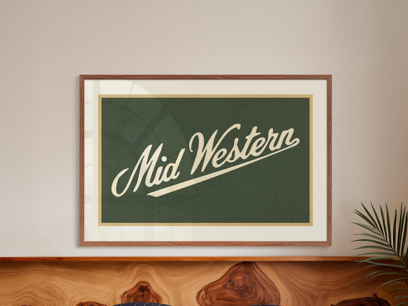 Retro Midwest Art Print Midwestern States Poster Midwest Wall Art Retro ...