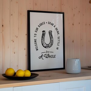 Rodeo Kitchen Print Western Kitchen Art Gift for Home Western Wall Art ...