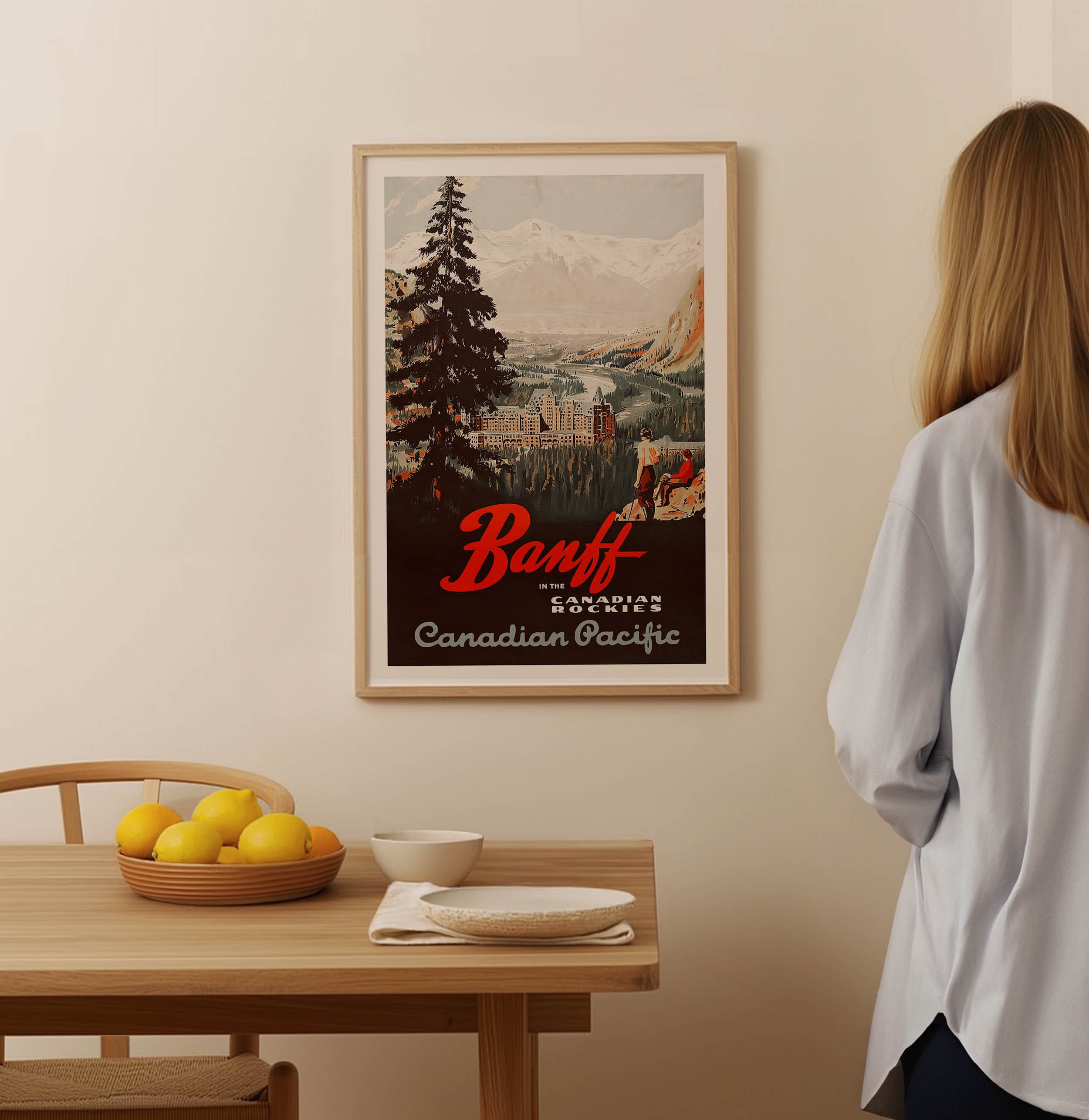 Banff Travel Print Retro Banff Art Canada Wall Art Pacific Coast Travel ...