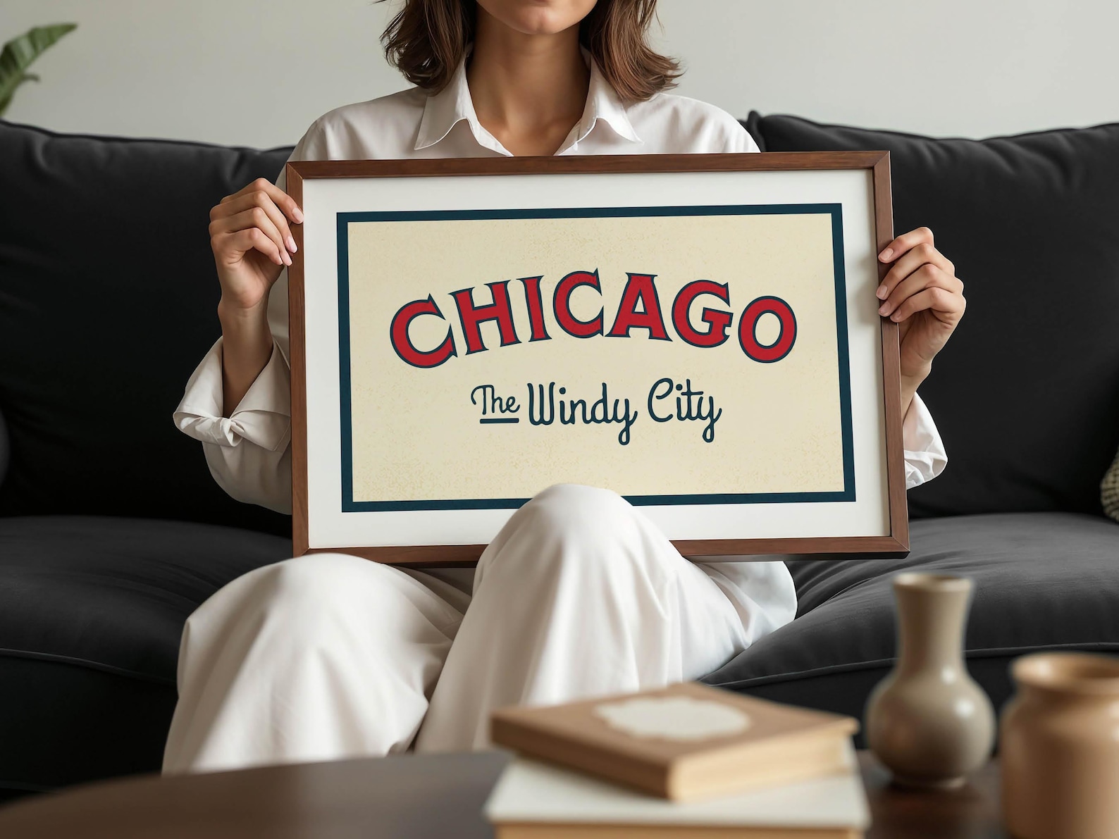 Windy City Chicago Print Retro Chicago Art Poster Chicago Wall Decor ...