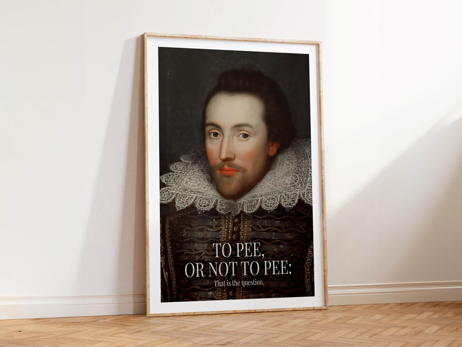 Funny Bathroom Art Wall Decor Shakespeare Classical Painting Vintage ...