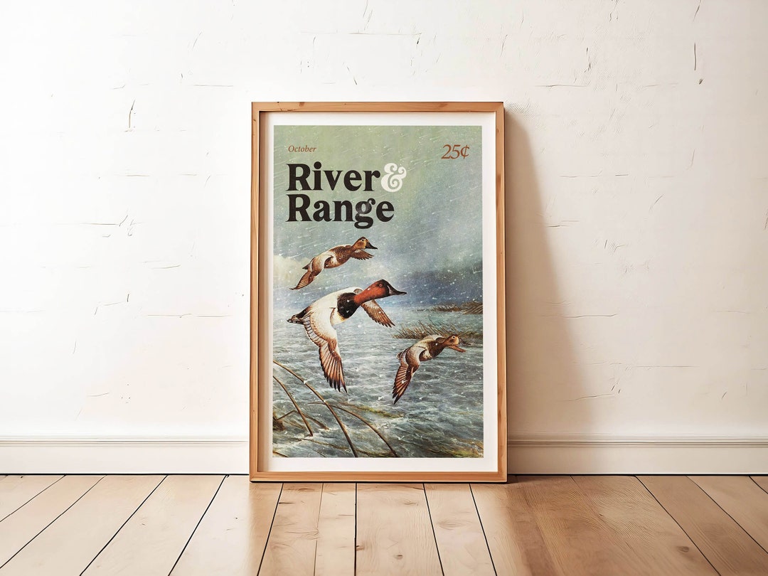 Hunting Print Vintage Hunting Art Poster Geese Hunting Gift for Dad ...