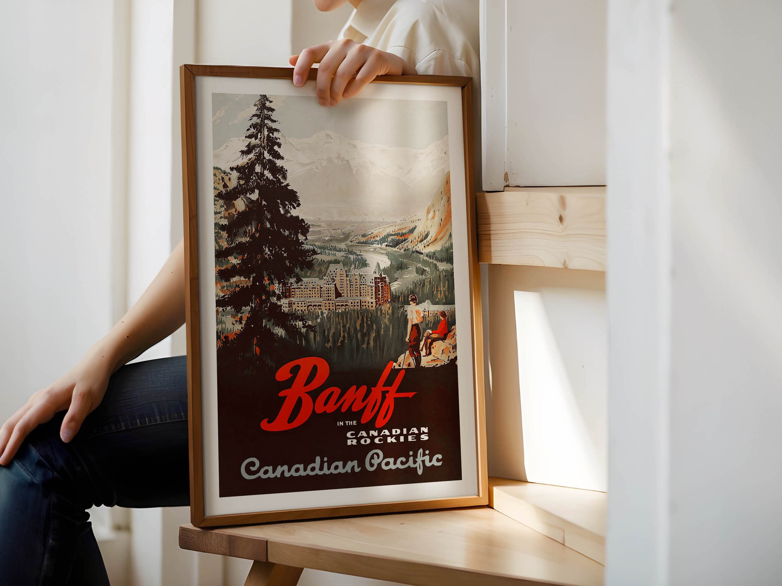 Banff Travel Print Retro Banff Art Canada Wall Art Pacific Coast Travel ...