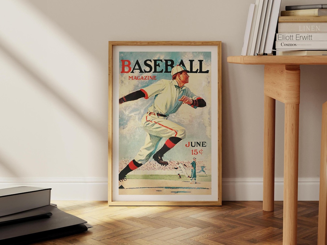 Classic Baseball Art Print Retro Baseball Poster Vintage Sports Fan ...