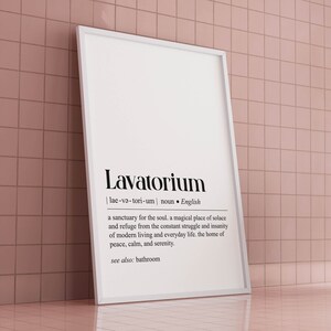 Funny Bathroom Definition Print, Lavatory Humor Wall Art - Etsy Canada