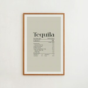 Tequila Wall Art Bar Lounge Decor Tequila Bar Print Bar Cart Poster Fun ...