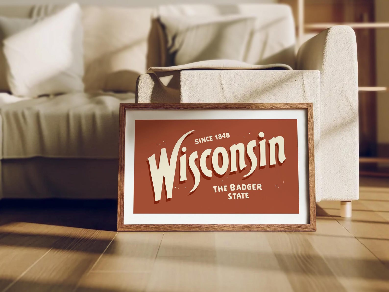 Retro Wisconsin Art Print, Badger State Travel Poster - Etsy