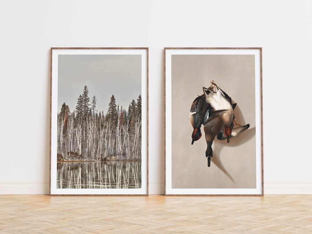 Rustic Hunting Prints Set of 2 Hunting Posters Vintage Hunting Wall Art ...