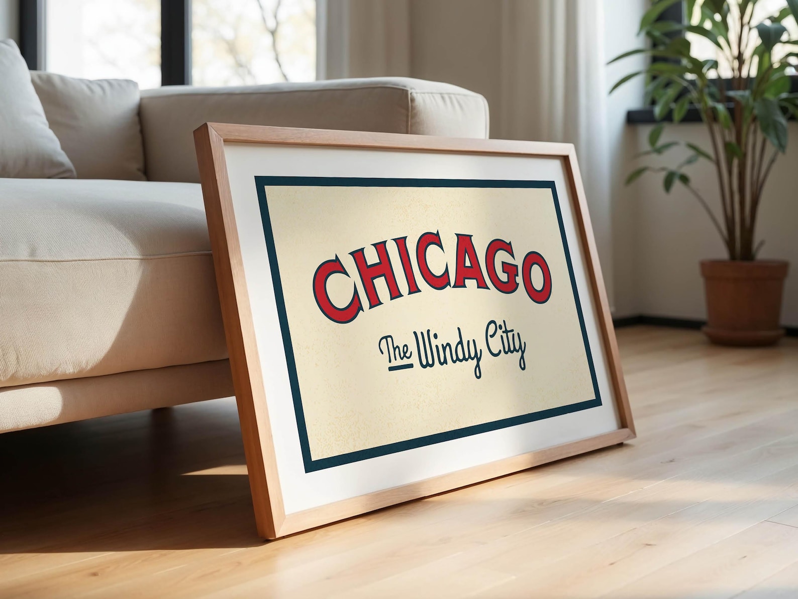 Windy City Chicago Print Retro Chicago Art Poster Chicago Wall Decor ...