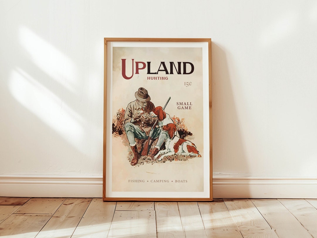 Hunting Wall Art Vintage Hunting Print Retro Upland Poster Bird Hunting ...