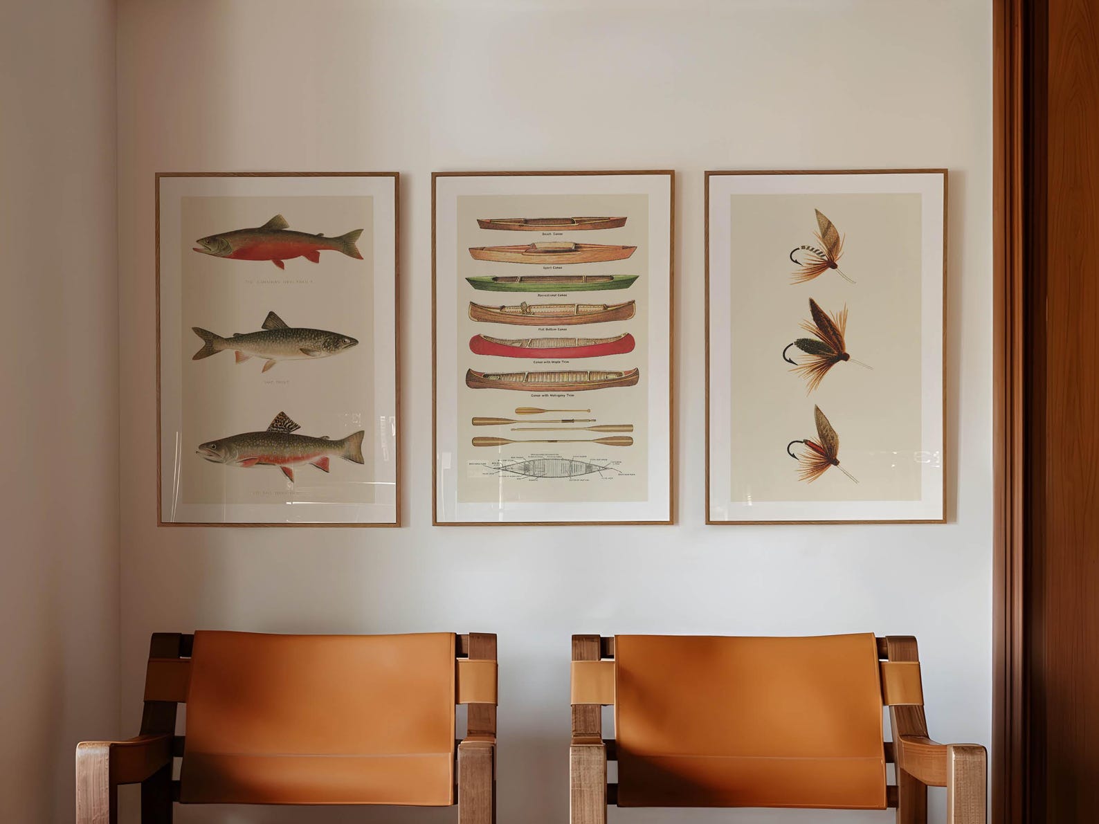 Retro Fishing Art Prints: Outdoorsy Wall Decor, Set of 3 - Etsy