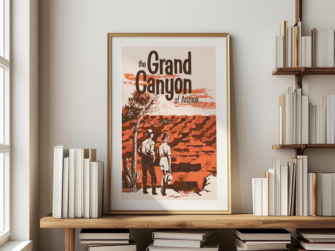 Retro Grand Canyon Arizona Travel Poster, Vintage Wall Art - Etsy