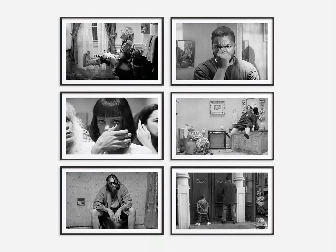 Movie Scenes Bathroom Art Poster Set Mix Match Bathroom Prints Bathroom ...