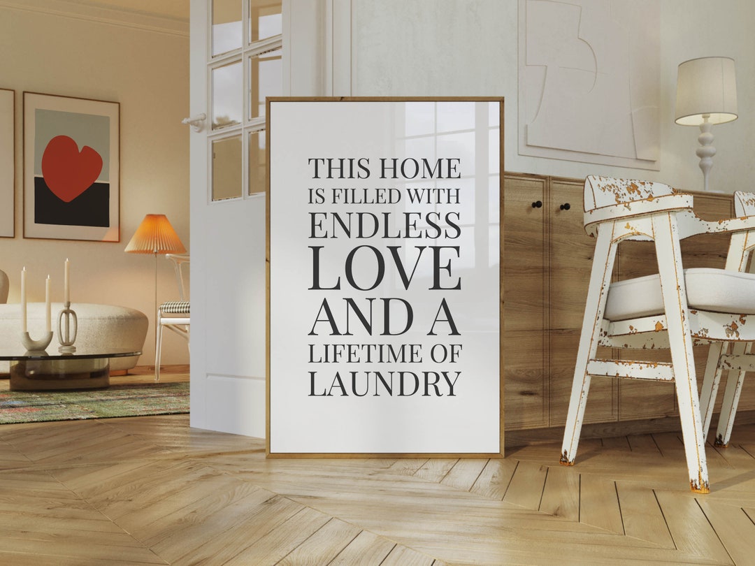 Laundry Wall Art Print Laundry Room Art Poster Laundry Decor Utility ...