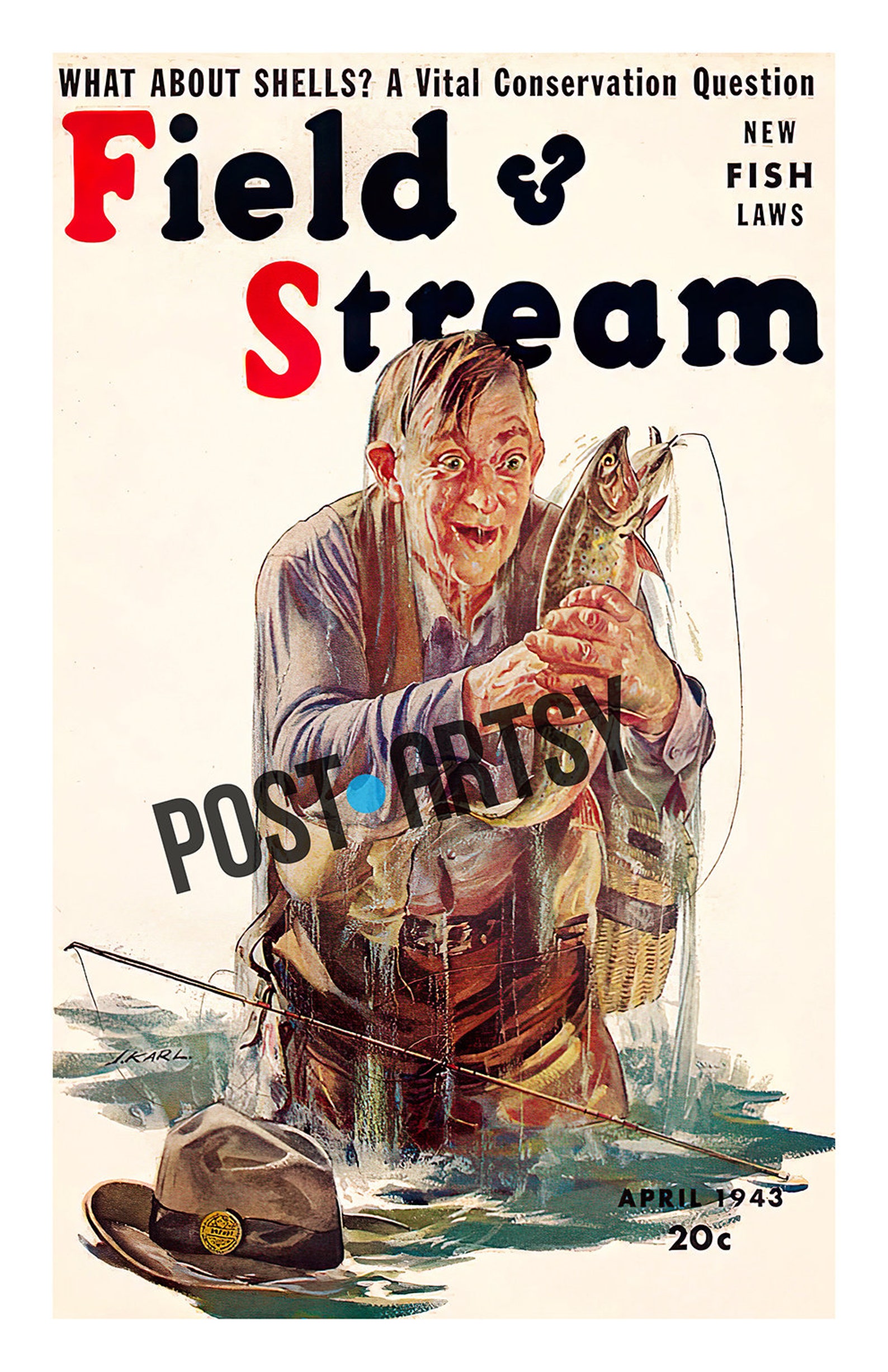 Vintage Fishing Poster Art Retro Hunting Fishing Travel Poster - Etsy