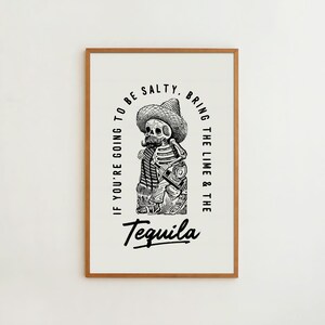 Tequila Western Wall Art Tequila Bar Decor Western Tequila Print Bar ...