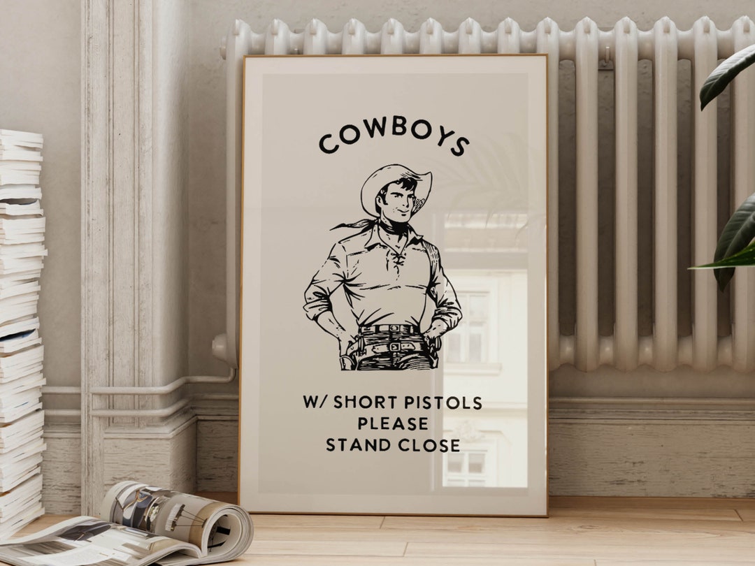 Cowboy Bathroom Print Funny Bathroom Wall Art Bathroom Poster Western ...