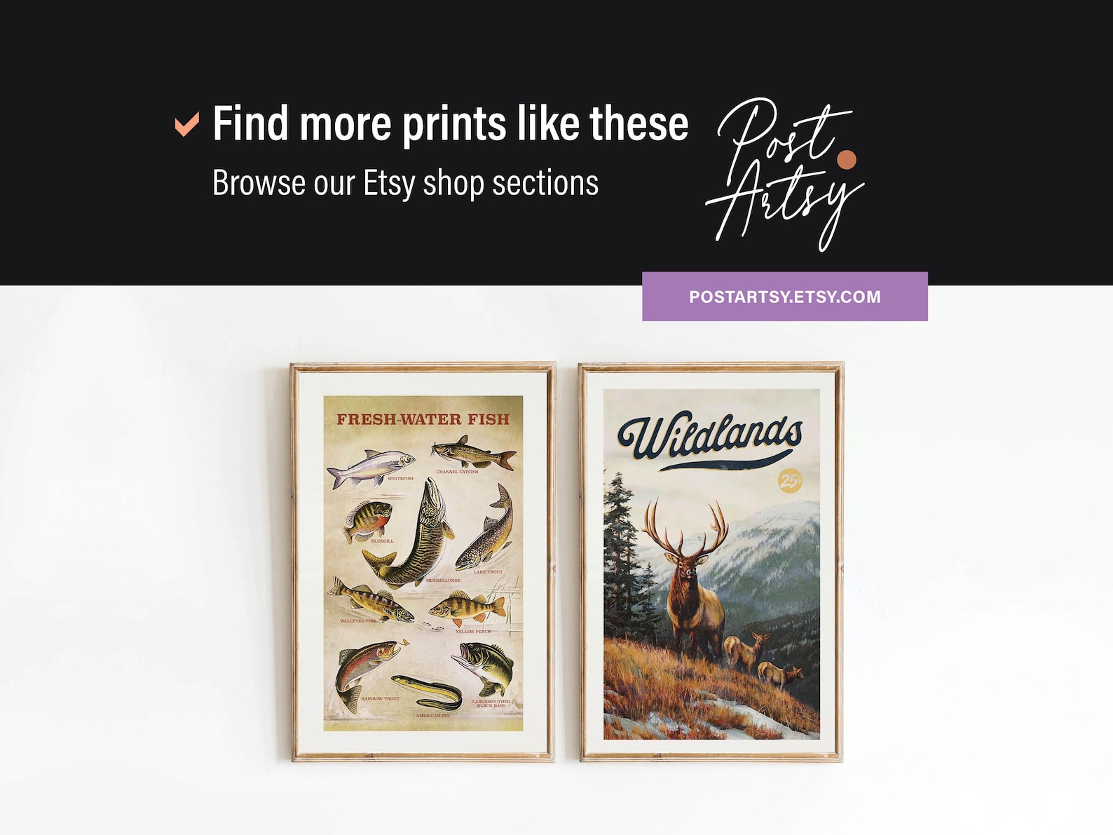 Retro Stag Print Gift for Hunter Outdoors Art Red Stag Poster Retro ...