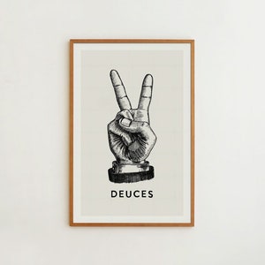Deuces Print Funny Bathroom Poster Retro Funny Bathroom Wall Digital ...