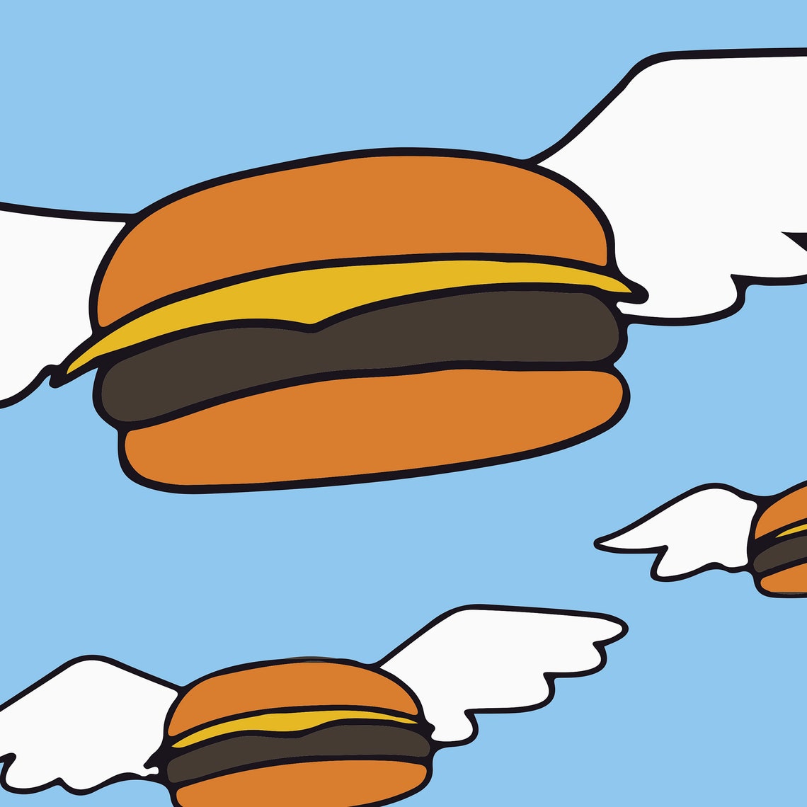 Bobs Burgers Poster Flying Burgers Poster TV Poster Print - Etsy