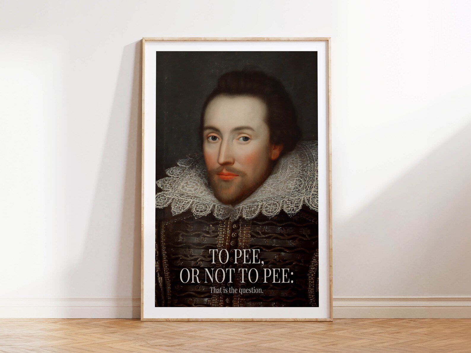 Funny Bathroom Art Wall Decor Shakespeare Classical Painting Vintage ...