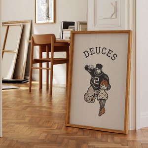 Sports Bathroom Print Funny Bathroom Wall Art Deuces Bathroom Poster ...