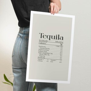 Tequila Wall Art Bar Lounge Decor Tequila Bar Print Bar Cart Poster Fun ...