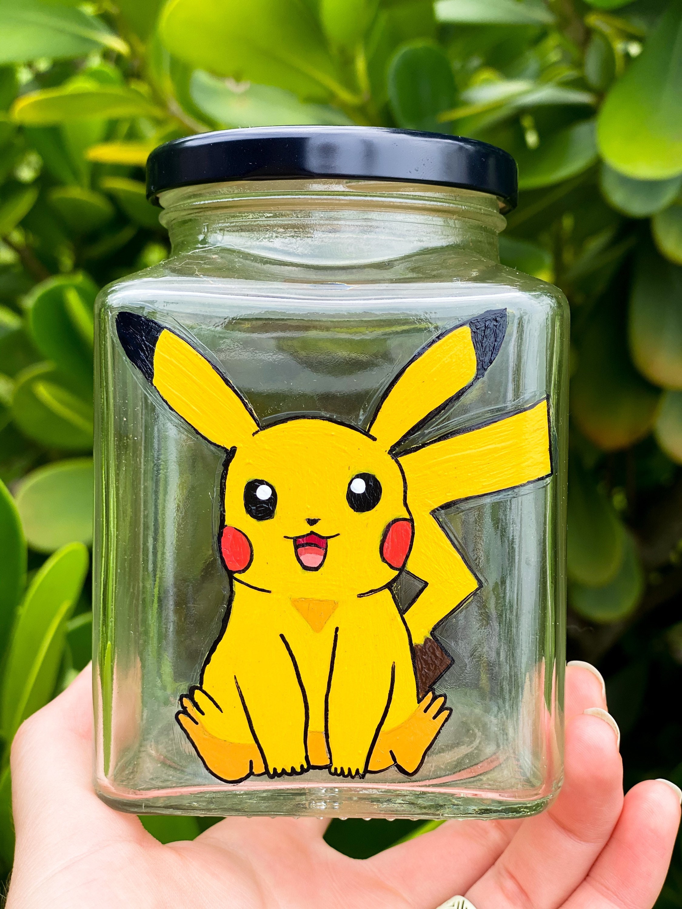 Pikachu Glass Jar - Etsy