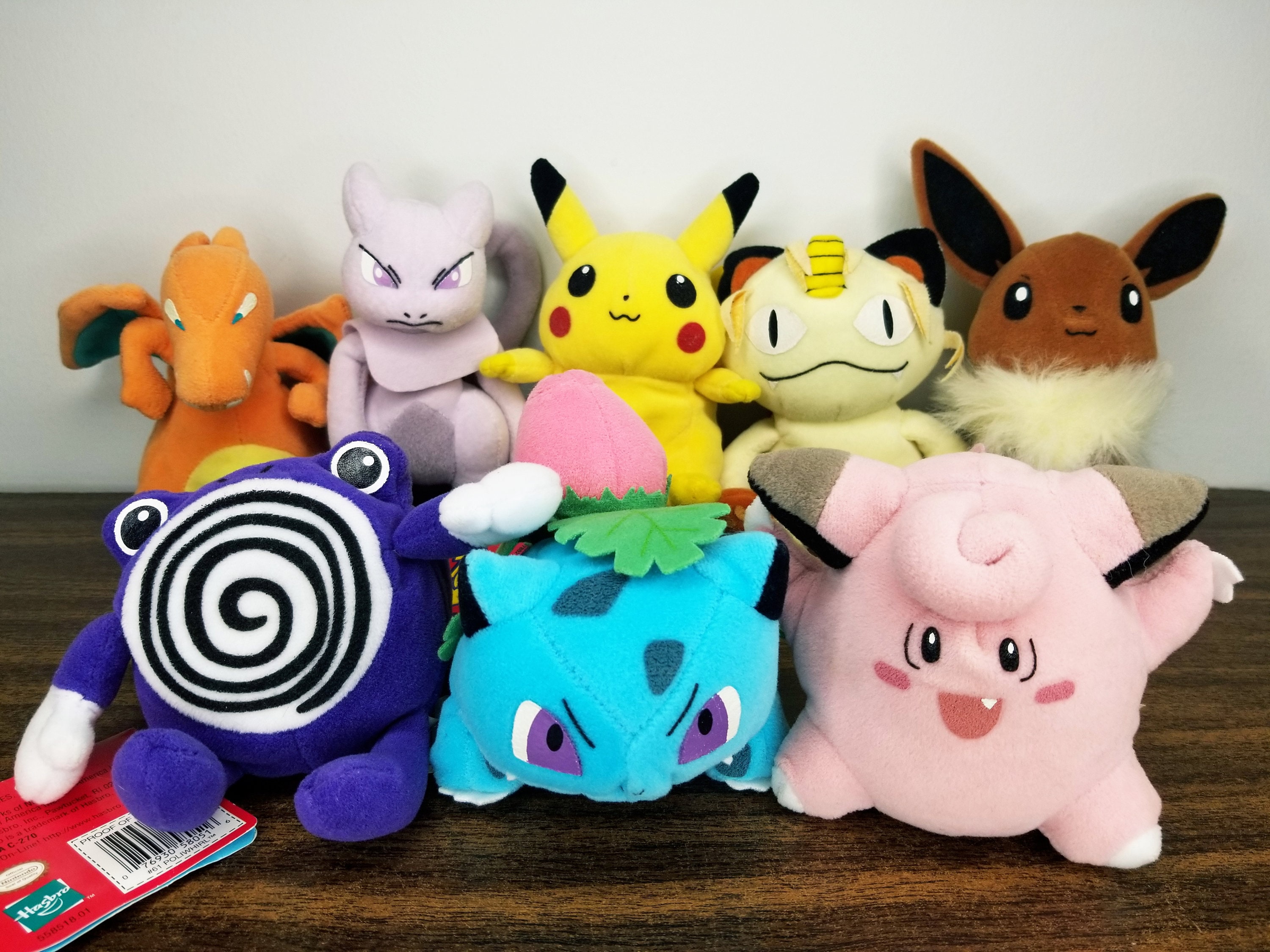 90s Vintage Nintendo Pokemon Plush Beanies Stuffed Toys 1998 | Etsy