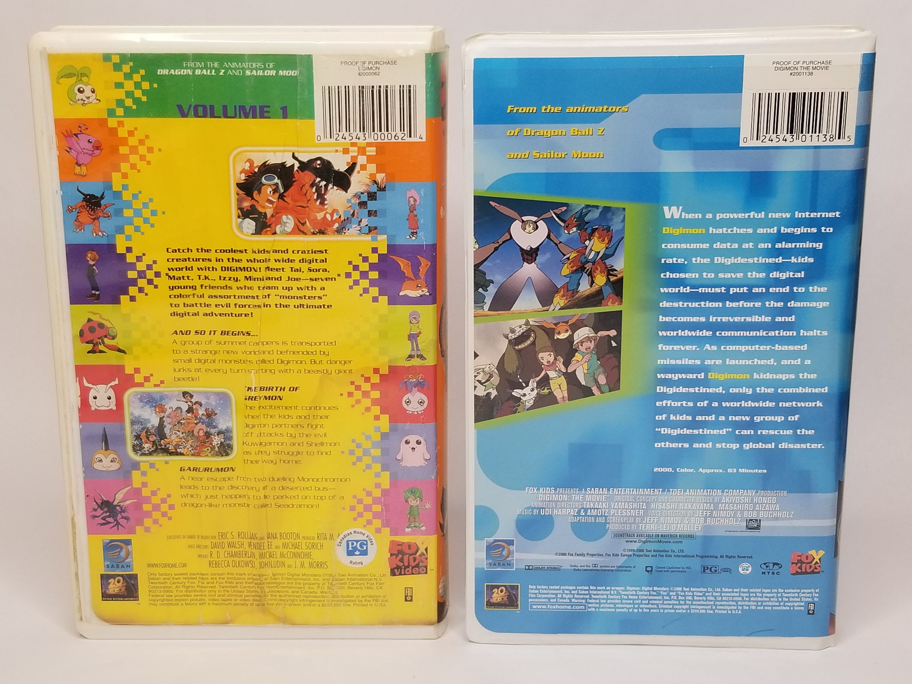 Vintage Digimon VHS Tapes Lot Anime Movie Tv Show 90s Y2k Kid | Etsy