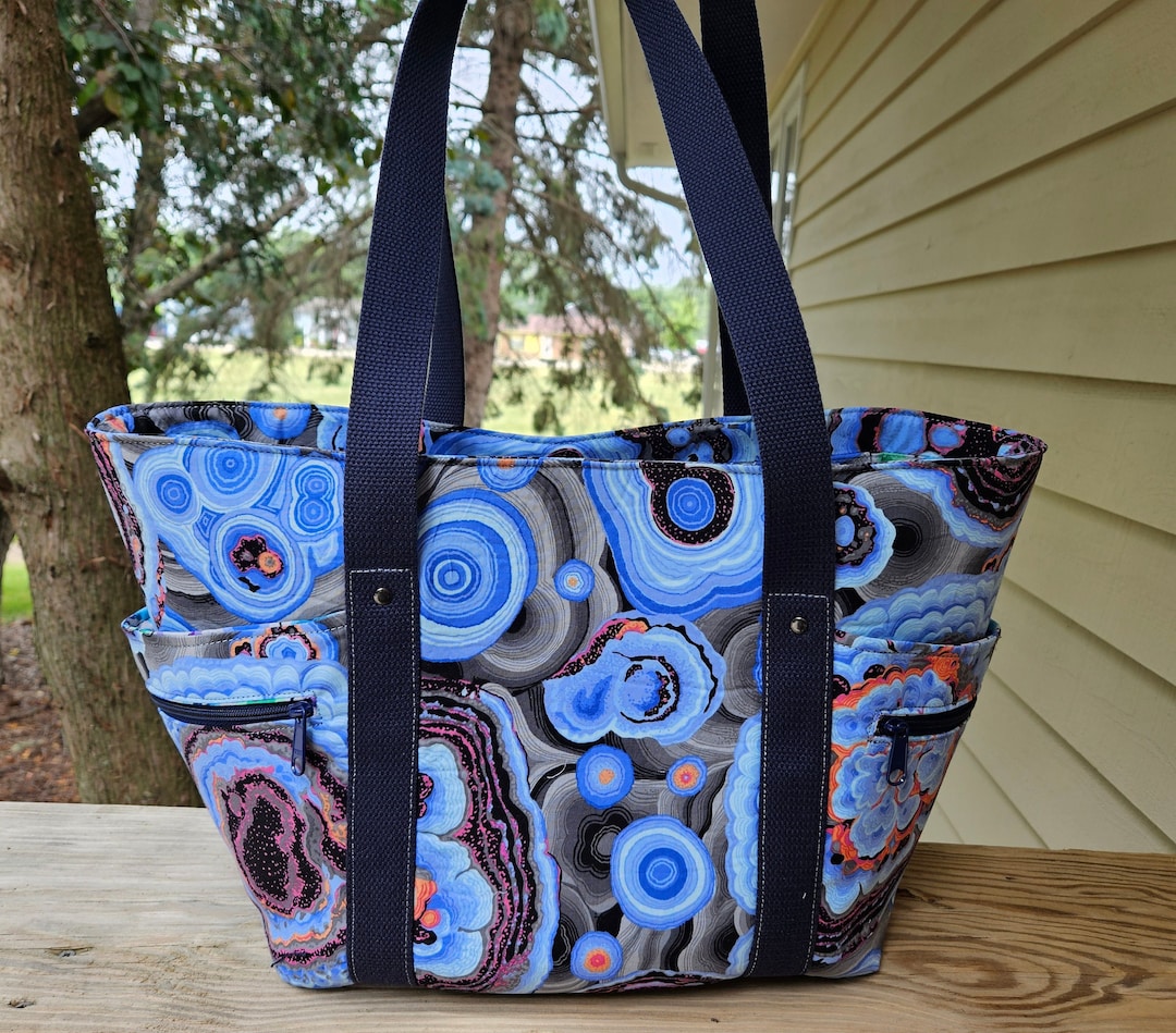 Tote Bag, Featuring Kaffe Fassett Agate Fabric in Sky, Hand Made - Etsy