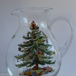 Spode Christmas Large glass Pitcher New in Box - Etsy