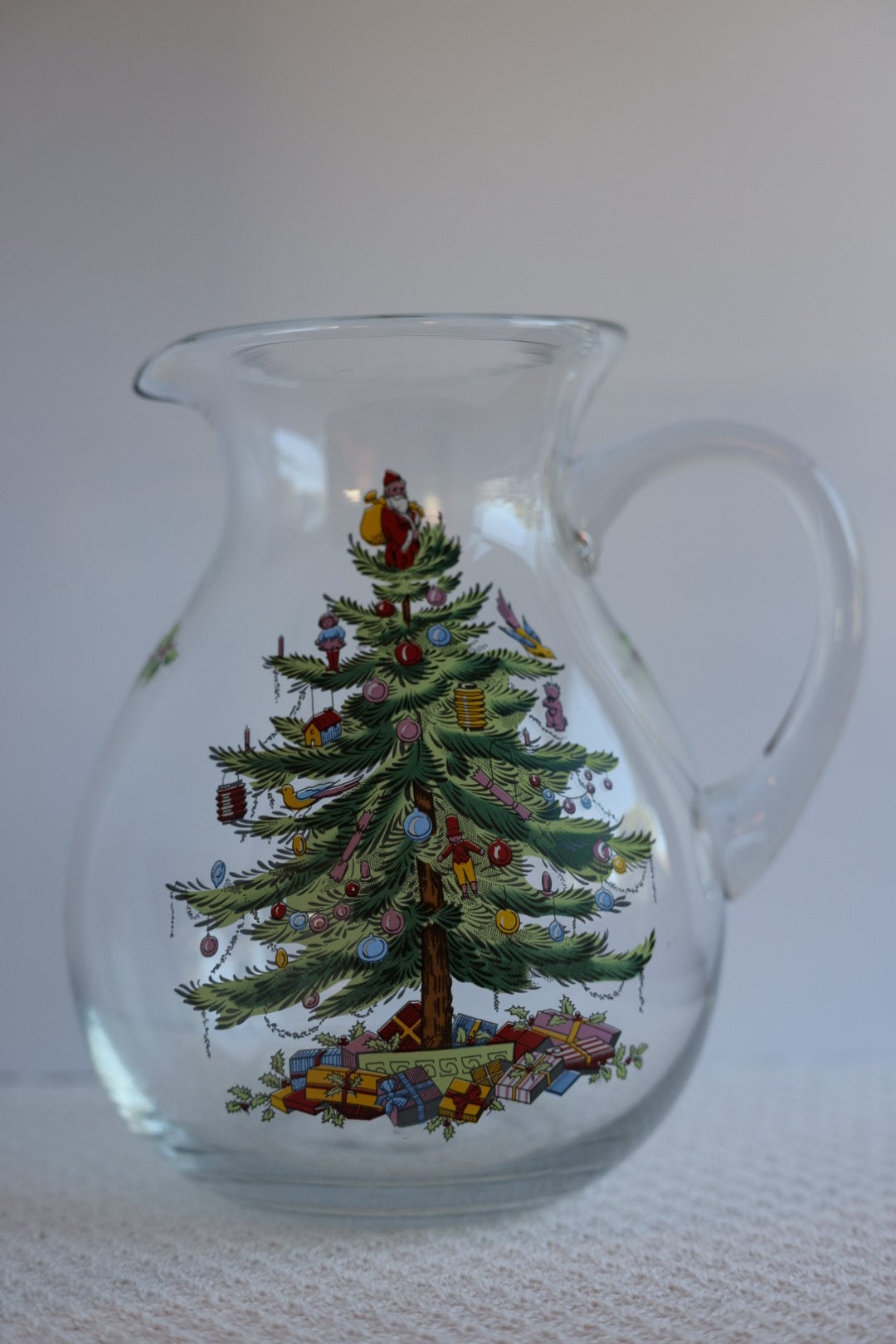 Spode Christmas Large glass Pitcher New in Box - Etsy