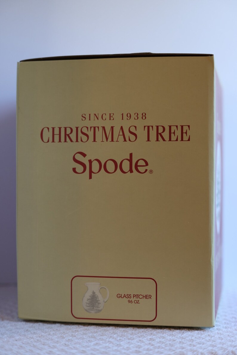 Spode Christmas Large glass Pitcher New in Box - Etsy