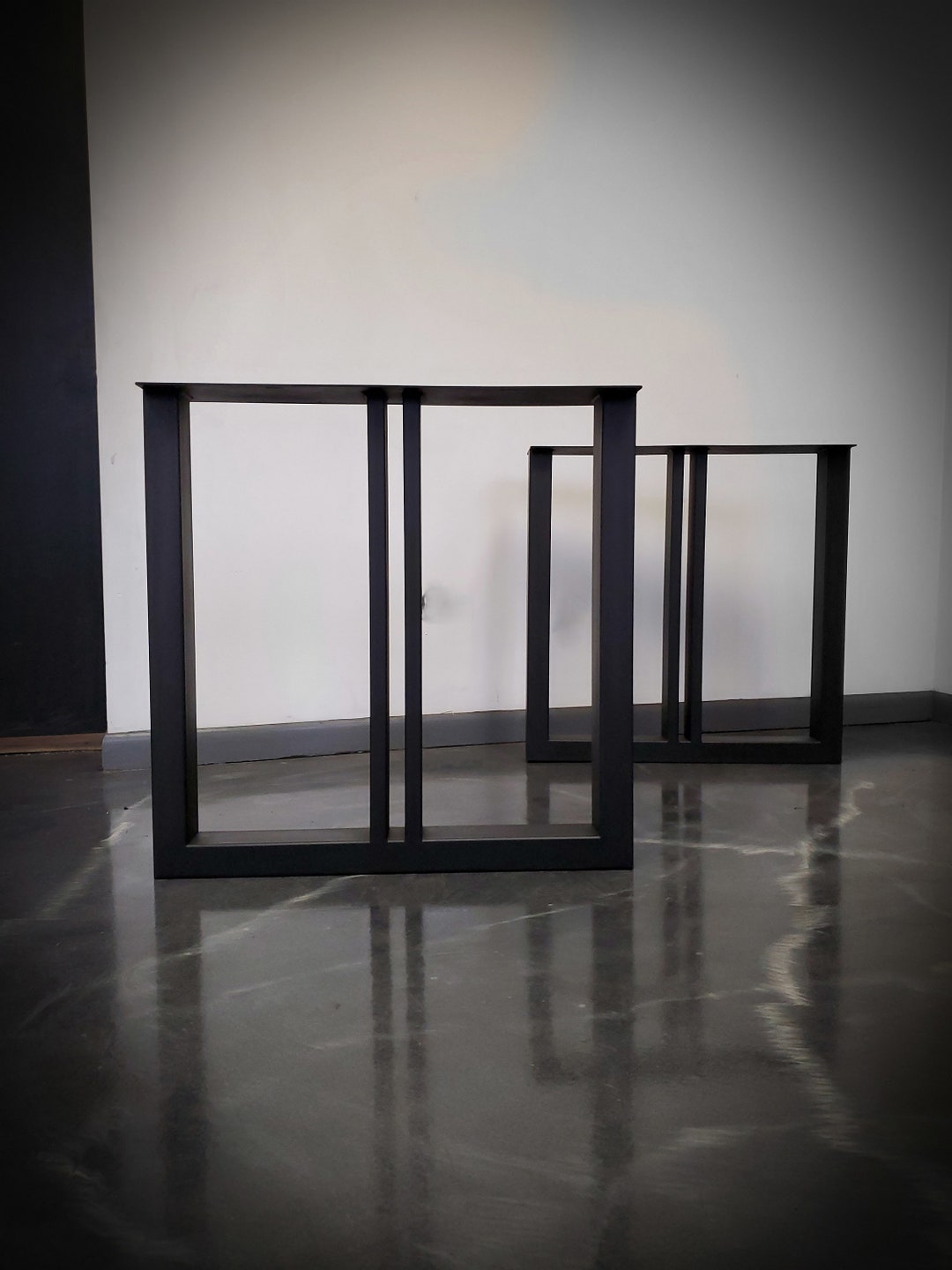 Metal Table Legs, Rectangular Column Style - Any Size/color! - Etsy